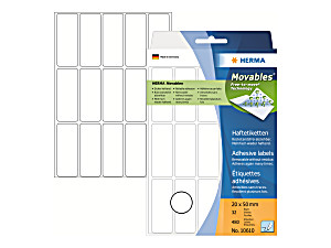 4008705106108 UPC Herma 10610 Labels 20 X 50 MM Paper White 480 PC (S ...